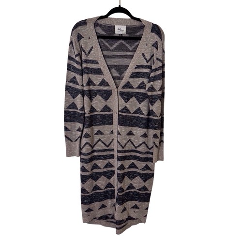 Cotton On Meduim Aztec Print Western Boho Button Up Longline Duster ...