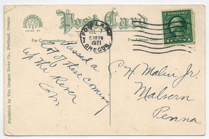 Early 1921 Postcard Ocean Going Log Raft 800,000 Feet of Timber ...