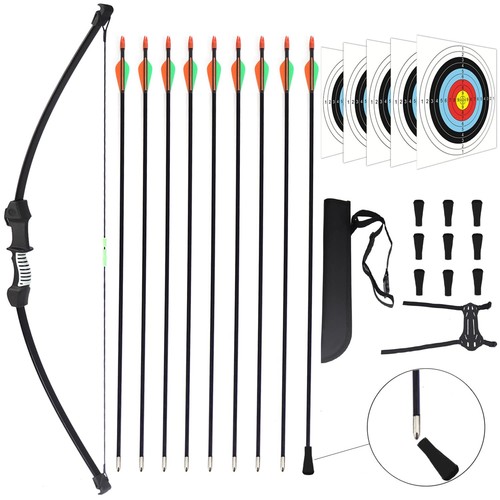 45" Bow and Arrow Set for Youth Kids Junior Beginner Bow Gift Outdoor ...