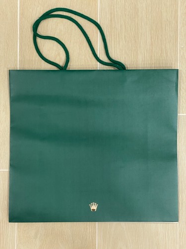 ROLEX Authentic Shopping Bag Solid Green Color - Mint Condition | eBay