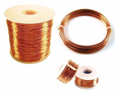 Copper Wire Round ( Dead Soft Or Half Hard ) 12 To 26 Ga (1 Lb. Spool ...