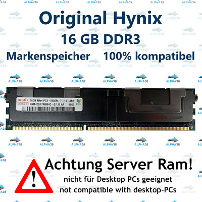 16 GB RDIMM ECC REG DDR3-1066 HP StorageWorks X1600 G2 NAS Server RAM ...