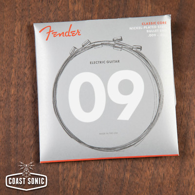 Fender Classic Core Nickel Plated Steel Bullet End Strings .009-.042 | eBay