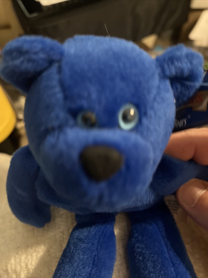 1998 Limited Treasures Pro Bears Ed McCaffrey #87 Blue Beanie Bear With ...