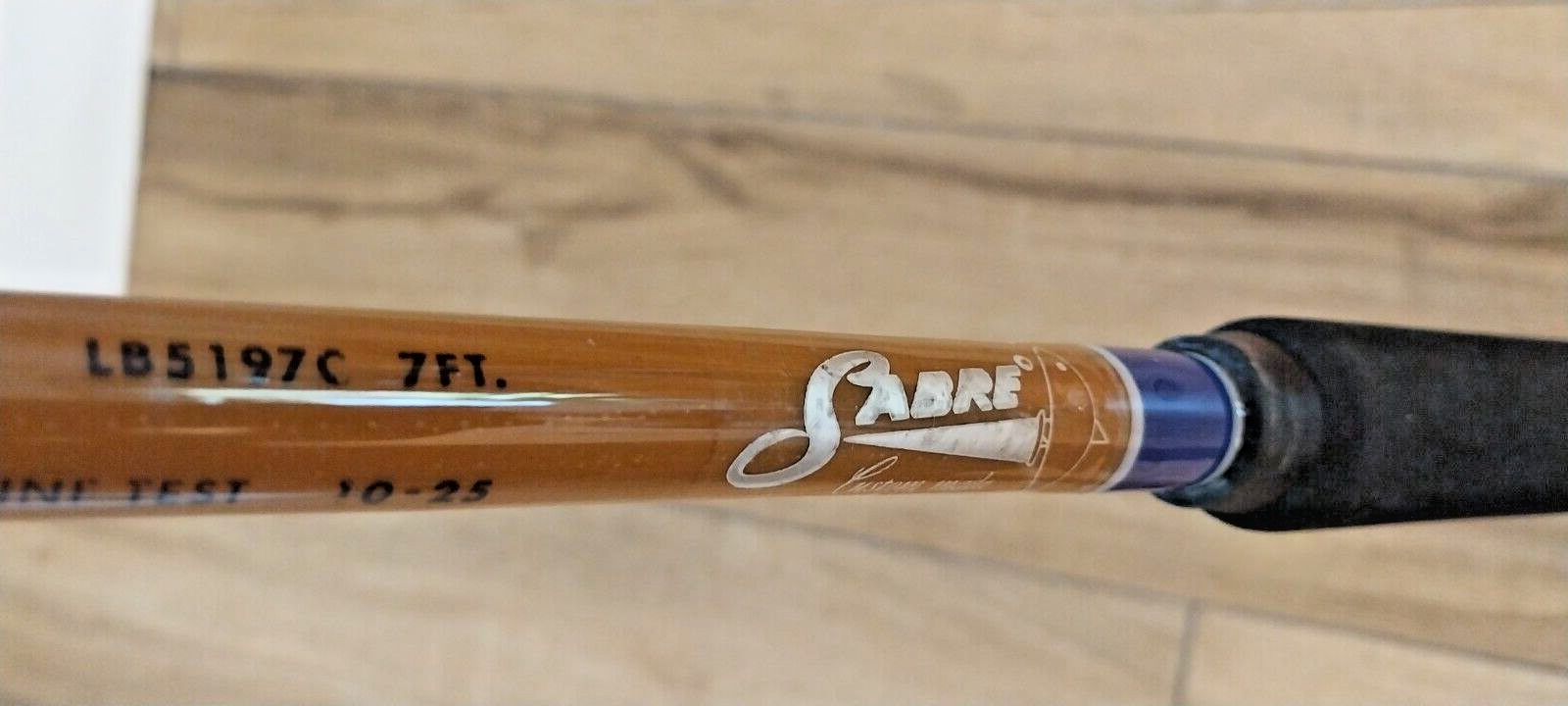 SABRE 7FT SALTWATER VTGE ROD 10-25 LBS. CUSTOM WRAP WITH ALL NEW ...