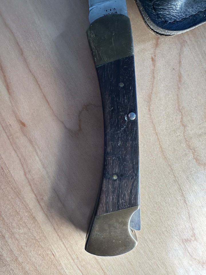 Vintage Buck 110 Folding Knife Inverted 2 Line Stamp 1967-1972 With ...