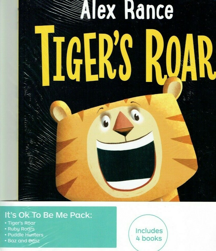 4x Books IT'S OK TO BE ME Pk Tigers Roar, Baz & Benz, Ruby Roars ...