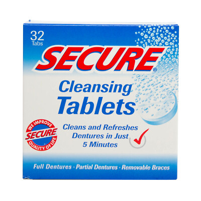 Secure Secure Denture Cleansing Tablets 32 tabs | eBay
