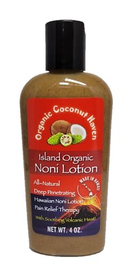Island Organic Noni Lotion 4oz - All Natural Deep Penetrating Pain ...