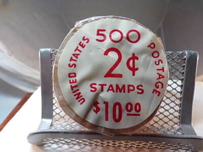 1954 2 CENT THOMAS JEFFERSON 500 STAMP COIL ROLL ORIGINAL WRAPPING | eBay