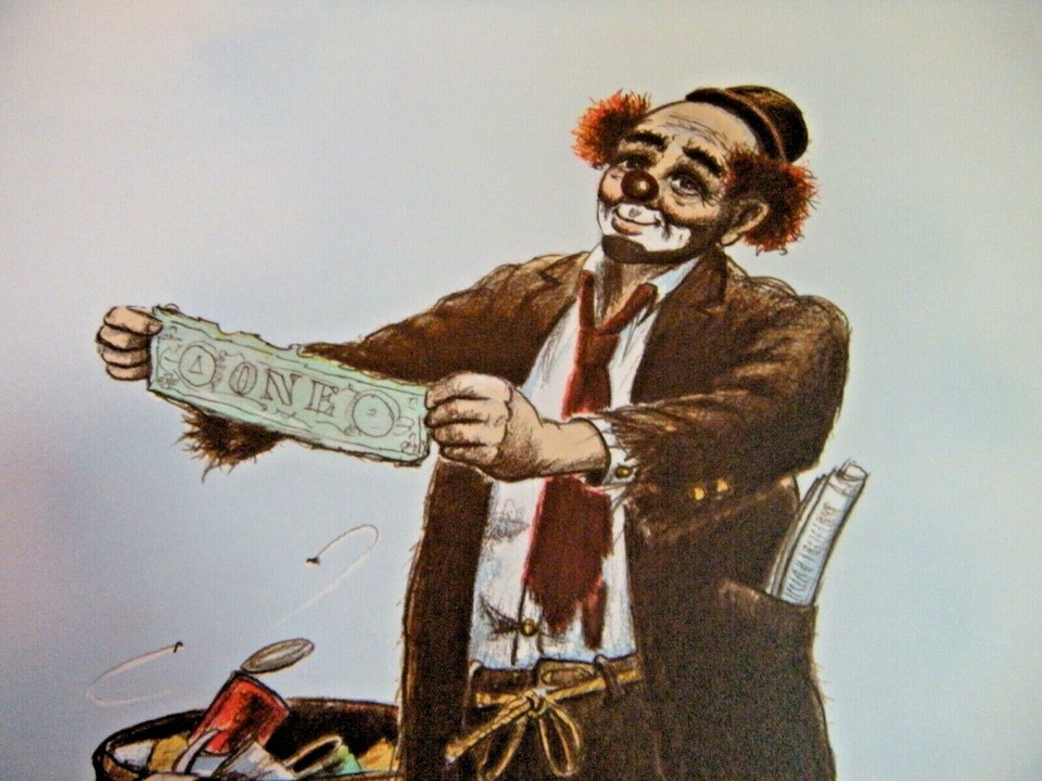 Wayne Howell "Pay Day'" Clowns Artist's Proof & Unsigned Lithographs | eBay