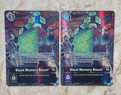 (2) Digimon Black Memory Boost Full Alt Art Alternate Art Adventure Box ...