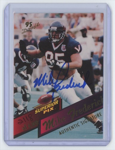 1995 Superior Pix Mike Frederick Rookie Auto 2118/6000 Football Card ...