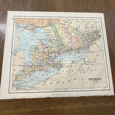Pre-1900 - Map Of Ontario