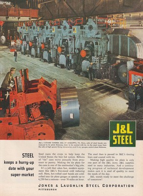 1953 J&L Steel: Keeps a HurryUp Date With Your Super Market Vintage ...