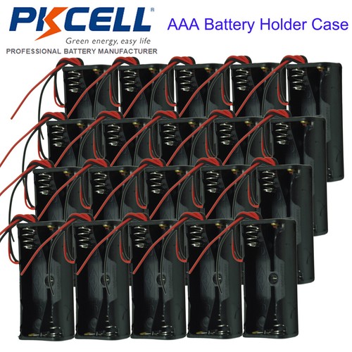 100Pcs 3V 2-AAA Plastic Box for LR03 MN2400 1.5V Battery Holder Case ...