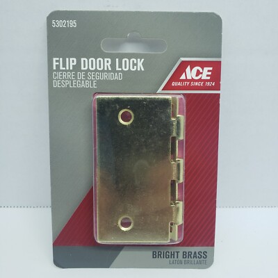 ACE Flip Door Lock Bright Brass #5302195 | eBay