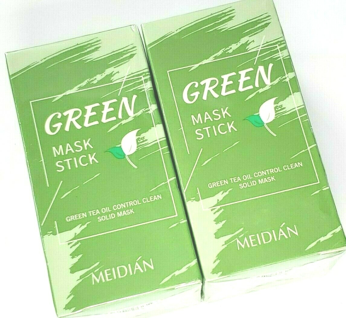 2 Pack - MEIDIAN Green Mask Stick Green Tea Oil Solid Mask 40g
