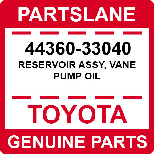 44360-33040 Toyota OEM Genuine RESERVOIR ASSY, VANE PUMP OIL | eBay