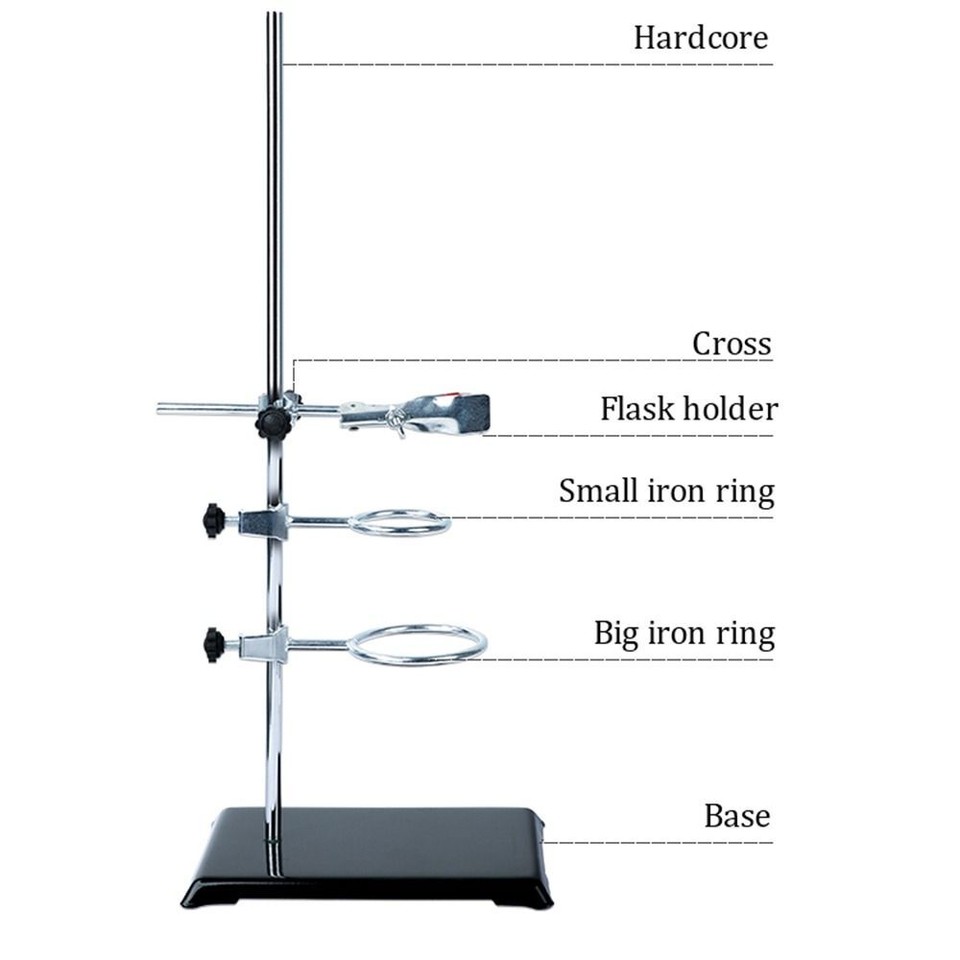 Rod 16" L Steel Lab Stand Set Stainless Steel Burette Clamp Physics Lab ...