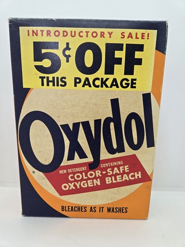 Oxydol Laundry Detergent Oxygen Bleach 1lb 4oz 5¢ Off 1950's Vintage ...