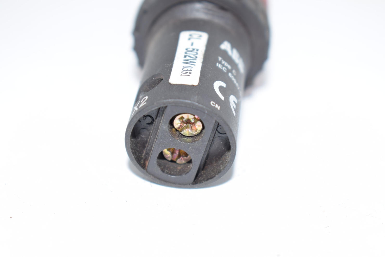 ABB CL-502W Indicator,Pilot Light,LED,24 VAC/VDC,88 mcd,Round,30 mA Red ...