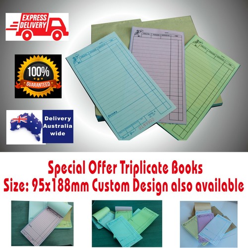 100 TRIPLICATE Large Restaurant Docket Books Carbonless Fast Delivery ...