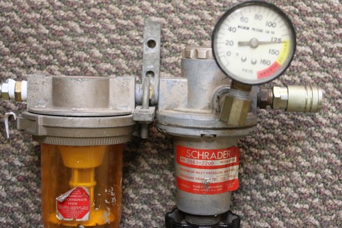 SCHRADER BELLOWS REGULATOR 3563-2200.. SCHRADER FILTER 3533-1000 TESTED ...
