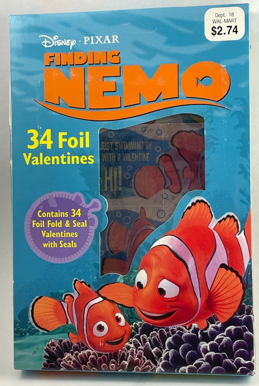Vintage New Disney Pixar Finding Nemo 34 Fold & Seal Foil Valentines | eBay