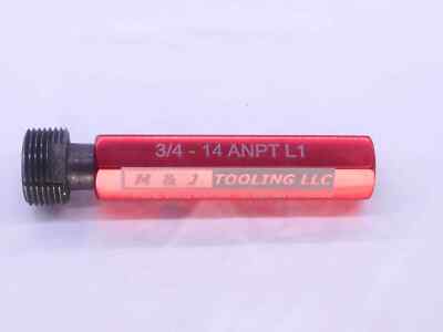 3/4 14 ANPT L1 3 STEP PIPE THREAD PLUG GAGE .75 .750 .7500 A.N.P.T ...