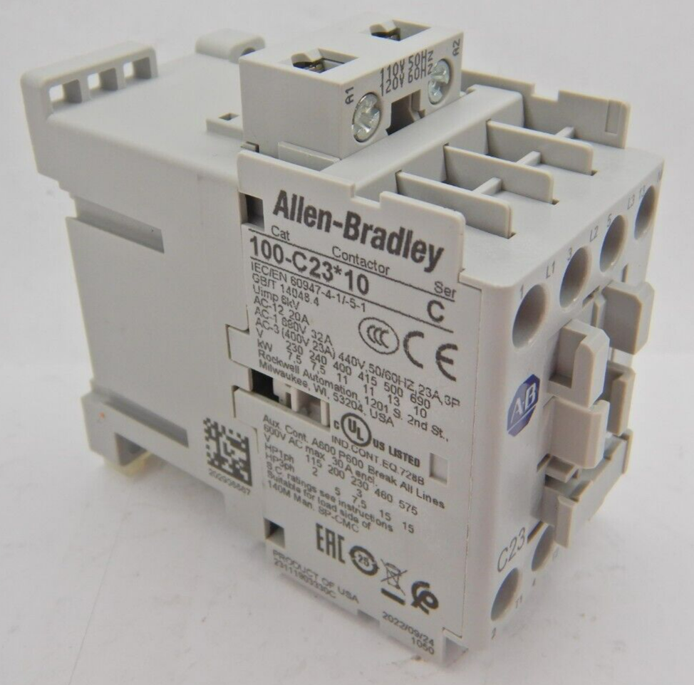 Allen-Bradley IEC 100-C23D10 Contactor 23 AMP 120VAC Coil | eBay