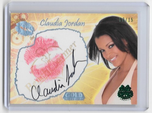 Claudia Jordan 2023 BenchWarmer Bench Warmer Emerald Kiss Autograph ...