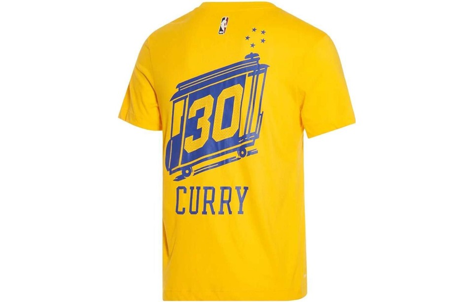 Nike Golden State Warriors #30 Curry Letter & Number Print Crew Neck T ...