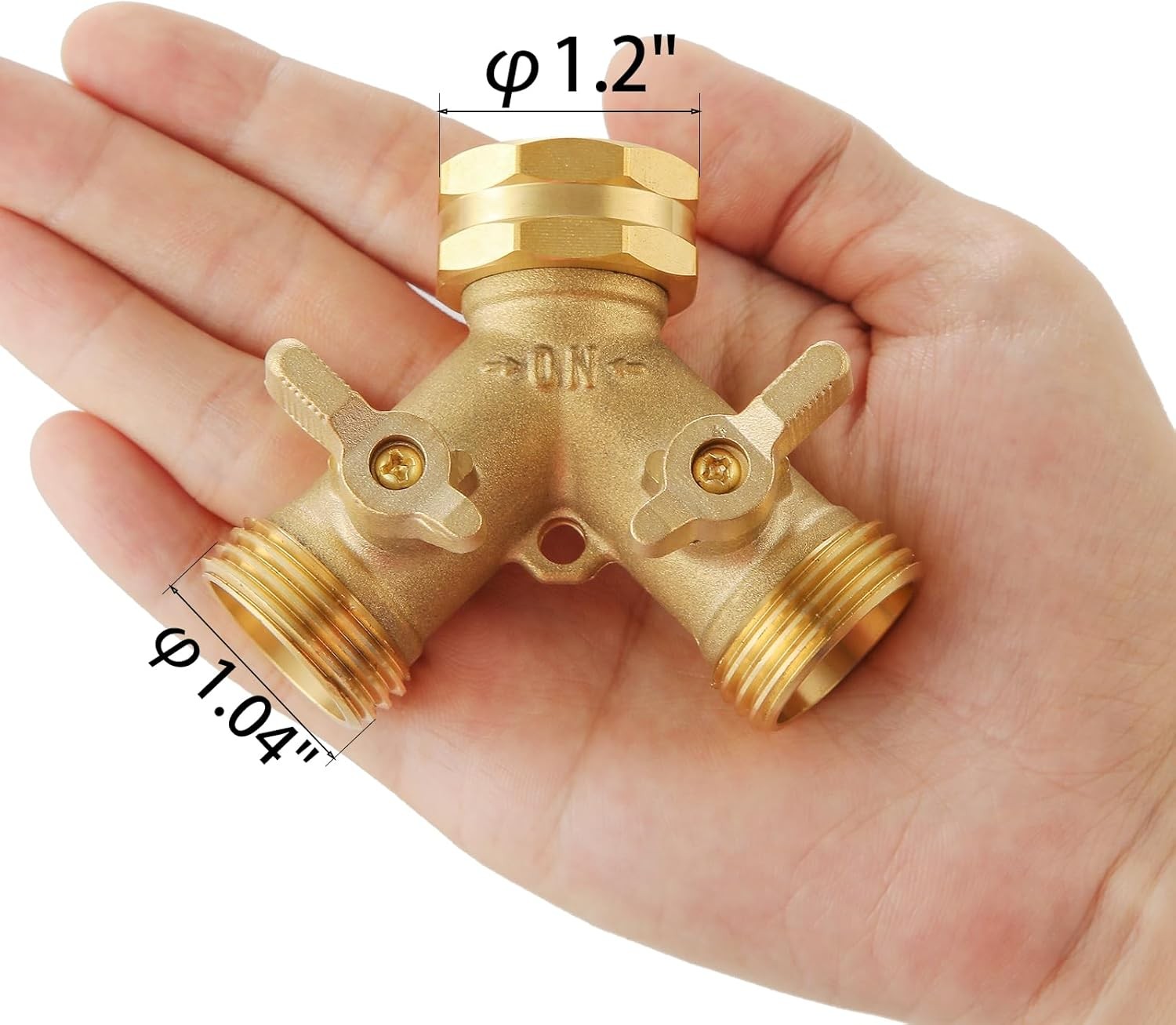 Garden Hose Splitter 2 Way Heavy Duty, Outdoor Faucet Splitter 2 Way ...