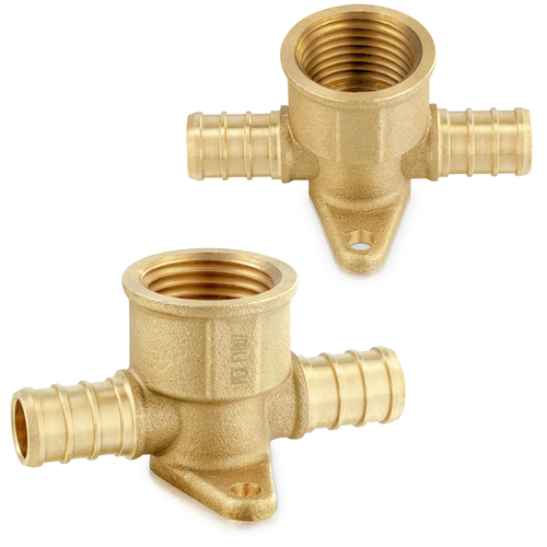 EFIELD 3/4" or 1/2"Female NPT Adapter Drop Ear Tee PEX Fittings Lead ...