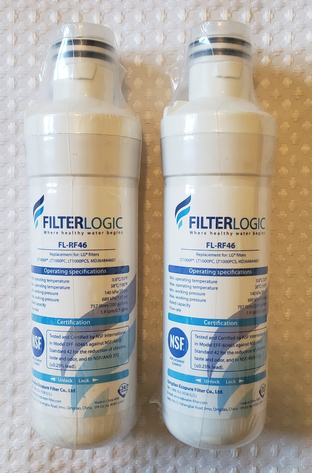 FilterLogic FL-RF46 Water Filters Lot of 2 | eBay