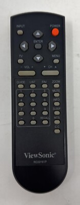 ViewSonic RC00161P TV Television Remote Control OEM Original Untested ...