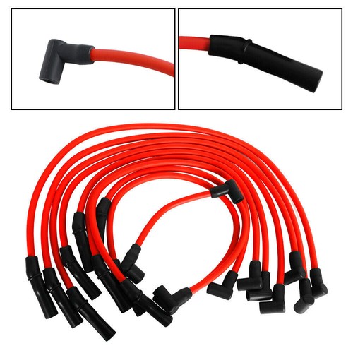 Red Engine 10.5mm Racing Spark Plug Wires Set for Ford 5.0L 5.8L, SB ...