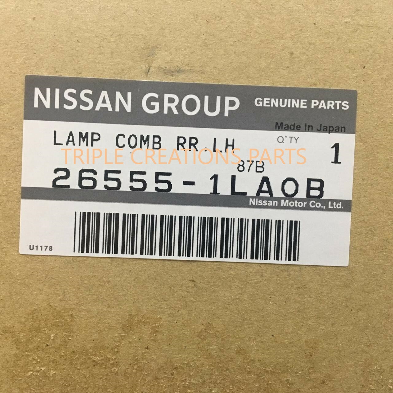 26555-1LA0B OEM GENUINE NISSAN INFINITI QX80/QX56 LAMP COMB REAR LH ...