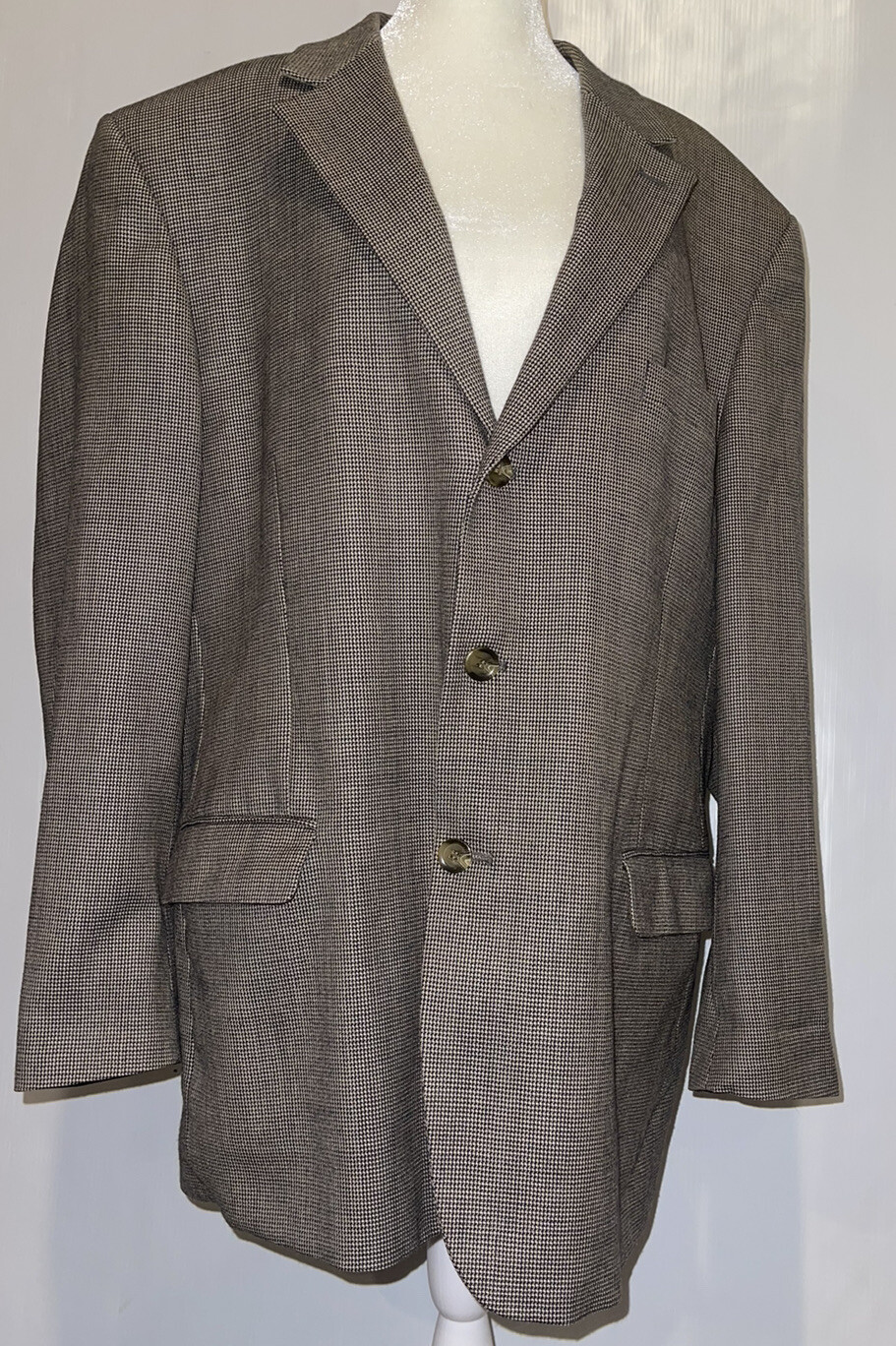 Andrew Fezza Men's Tweed Blazer Sport Coat Jacket 3-Button 46R Wool | eBay