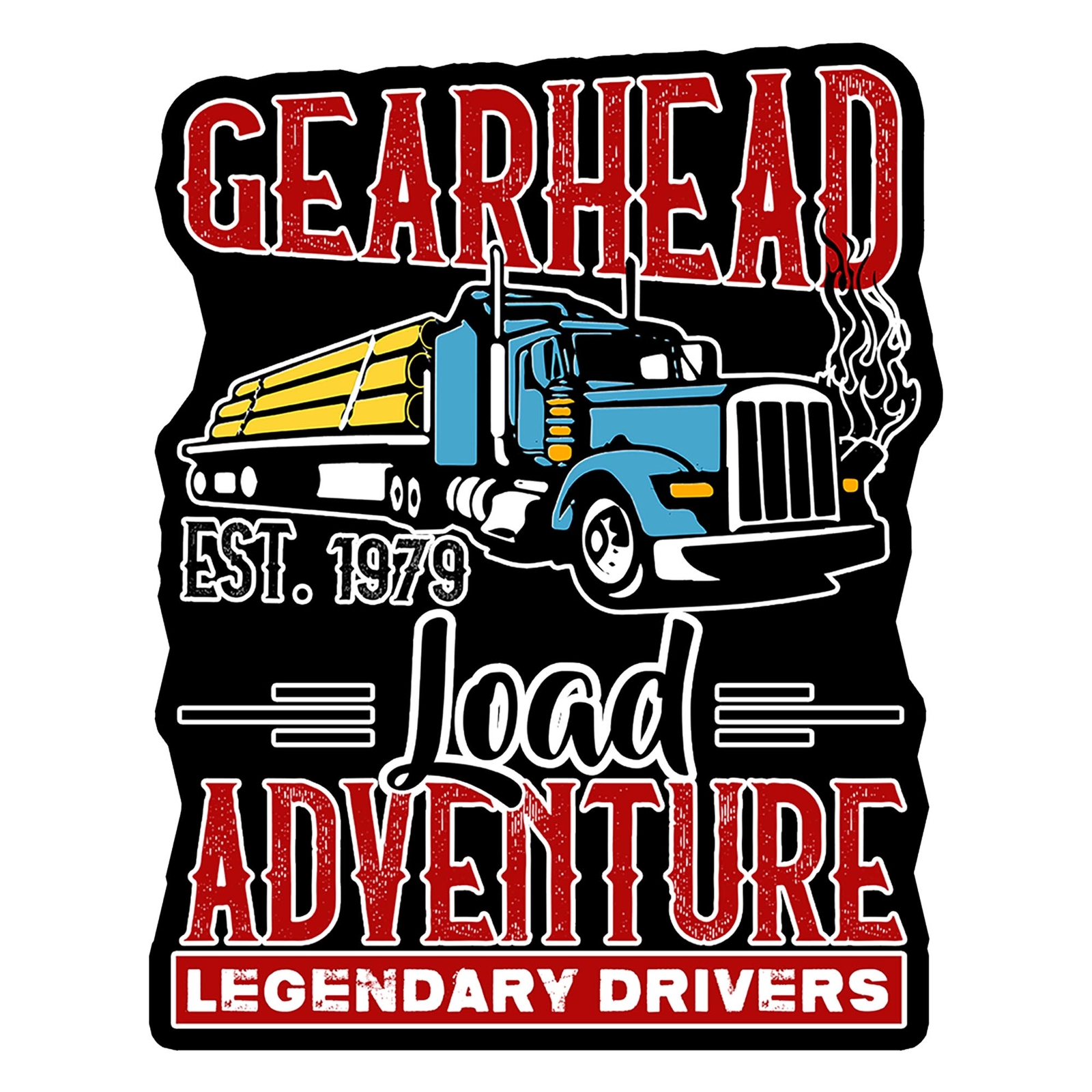 2 x Stickers - Gearhead Load Adventure Legendary Drivers Truck Car ...