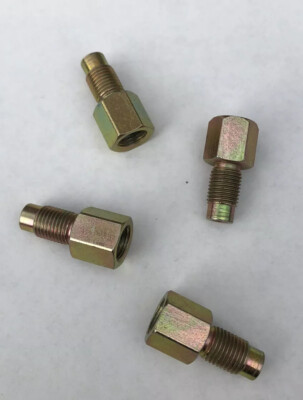 Metric Brake Line Adapter M9-1.0 Male to 3/8-24 Female 3/16 Tube AGS ...