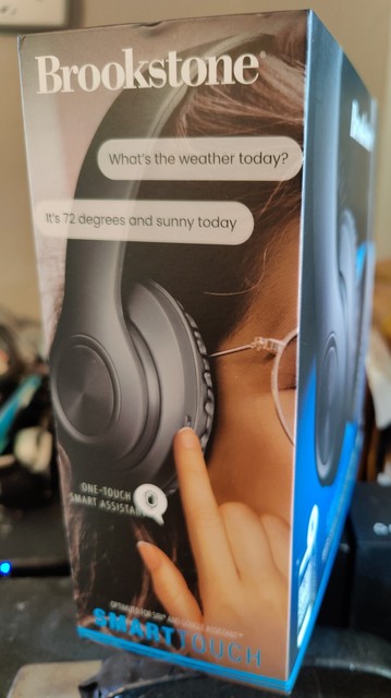 Brookstone Smart Touch Bass Boost Wireless Bluetooth Headphones for ...