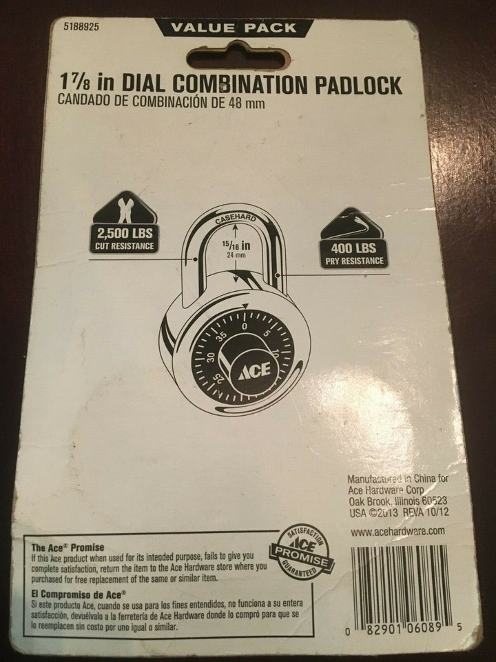 New Ace Combination Lock Set of Two. | eBay