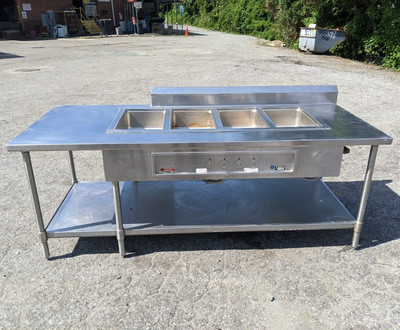 Wells MOD400TDM Hot Food Table Bar 4 Full Size Pans NSF Restaurant SS ...