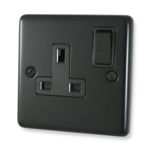 Classic Matt Black Plug Sockets Light Switches Dimmers - Whole Range ...