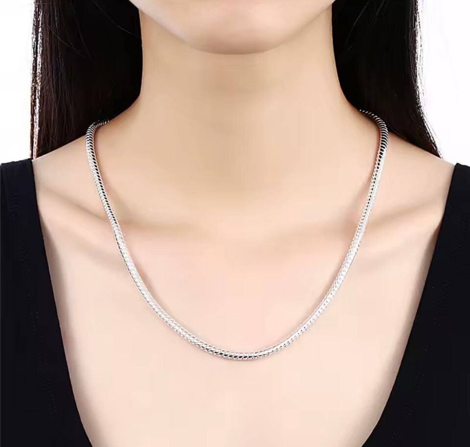 925 Sterling Silver Solid Snake Chain Necklace .925 Italy All Sizes | eBay