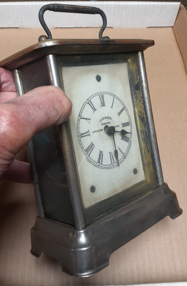 Antique Carriage Clock TERRY CLOCK CO. PITTSFIELD, MA PAT 1889/ FOR ...