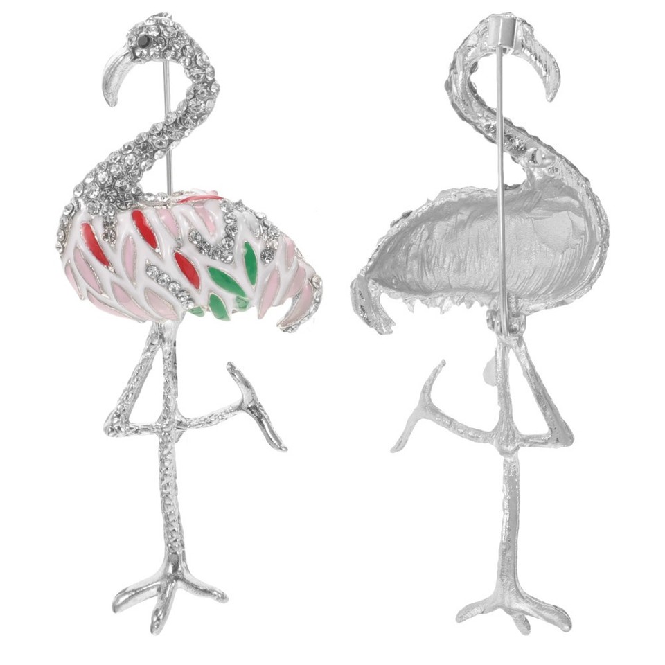 Flamingo Brooch Alloy Brooch Animal Brooch Hawaiian Themed Clothing ...