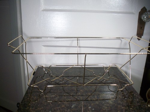 Gold Tone Chafing Wire Rack Serving Tray Food Warmer keep food Sturdy ...